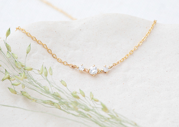 Collier Fraîcheur - Tara - or jaune 18 carats et diamants : bijoux Edenly