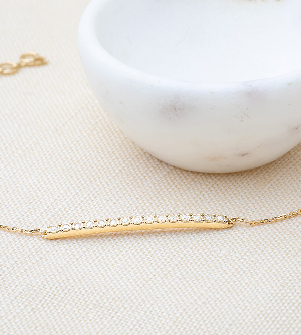 Bracelet - Or jaune 9 carats - Diamant - C2917