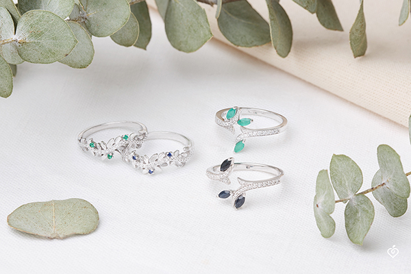 Enchanted Garden Ring - Royal Foliage - White gold, diamonds and ...