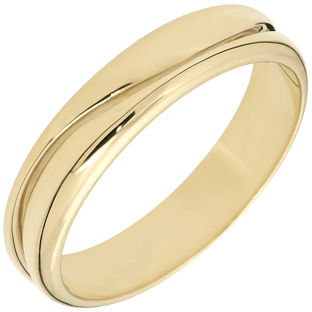 Anello Amore - Fede uomo - Oro giallo - 9 carati : gioielli Edenly