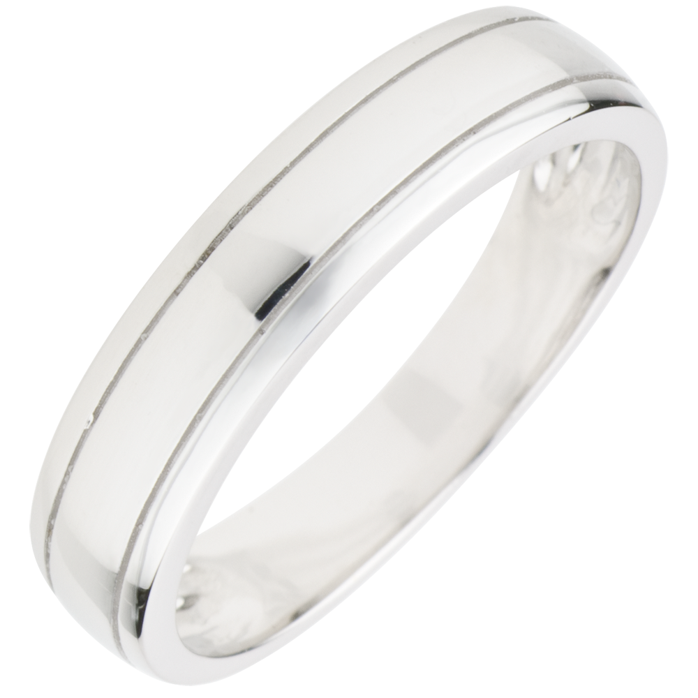 Trouwring Heren Horizon 9 karaat witgoud : Edenly juweel