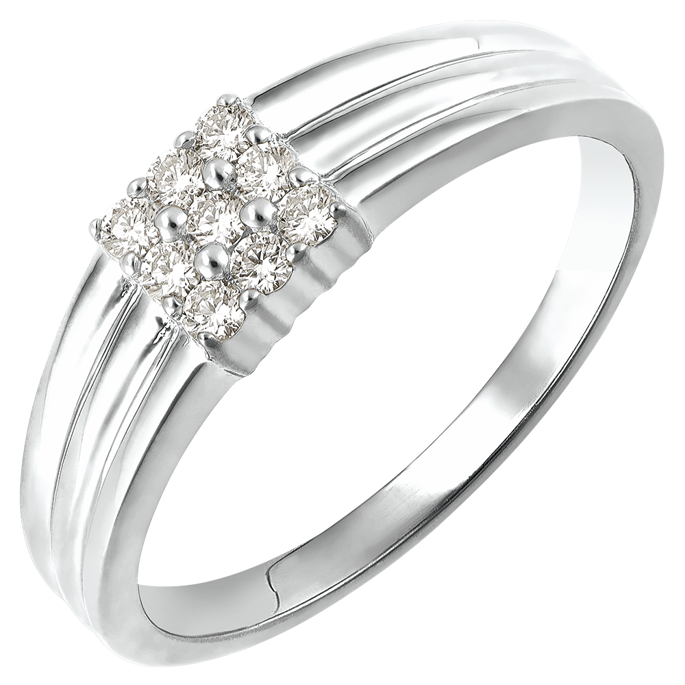 Clair Obscure Ring - Paved Diamonds - white gold 18 carats and diamonds ...