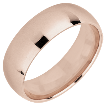 Alliance 6 mm Or rose sablé 9 carats - Standard - C32030